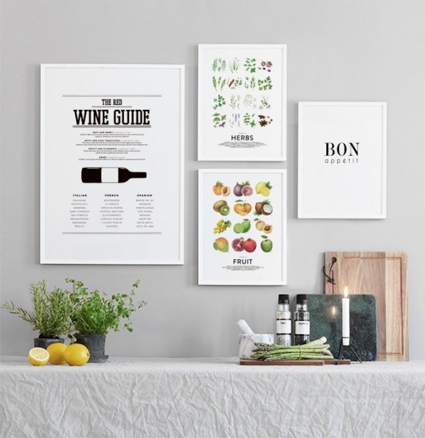 Poster Red wine guide | Keukenposter wijn | Prints voor de keuken ...