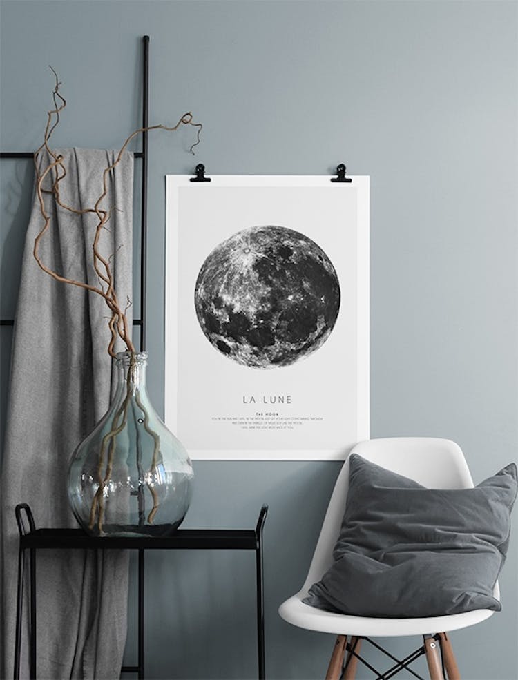 Graphic poster with the moon | Posters online – desenio.com