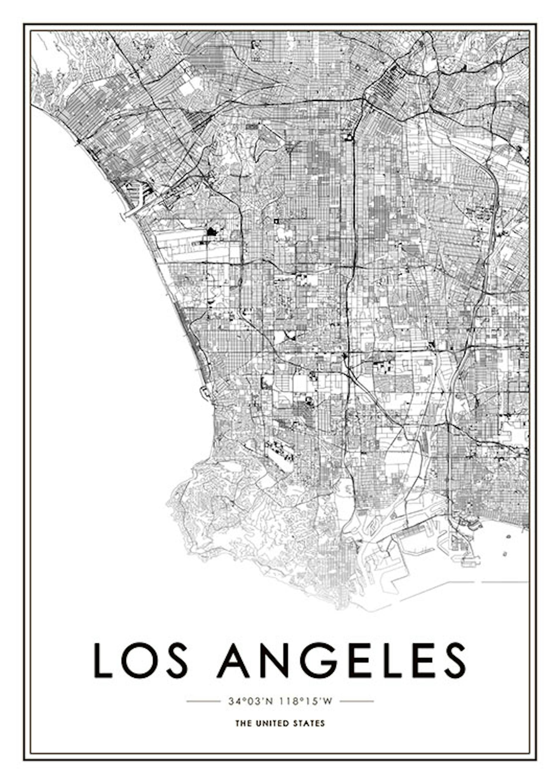 Los Angeles Map Poster