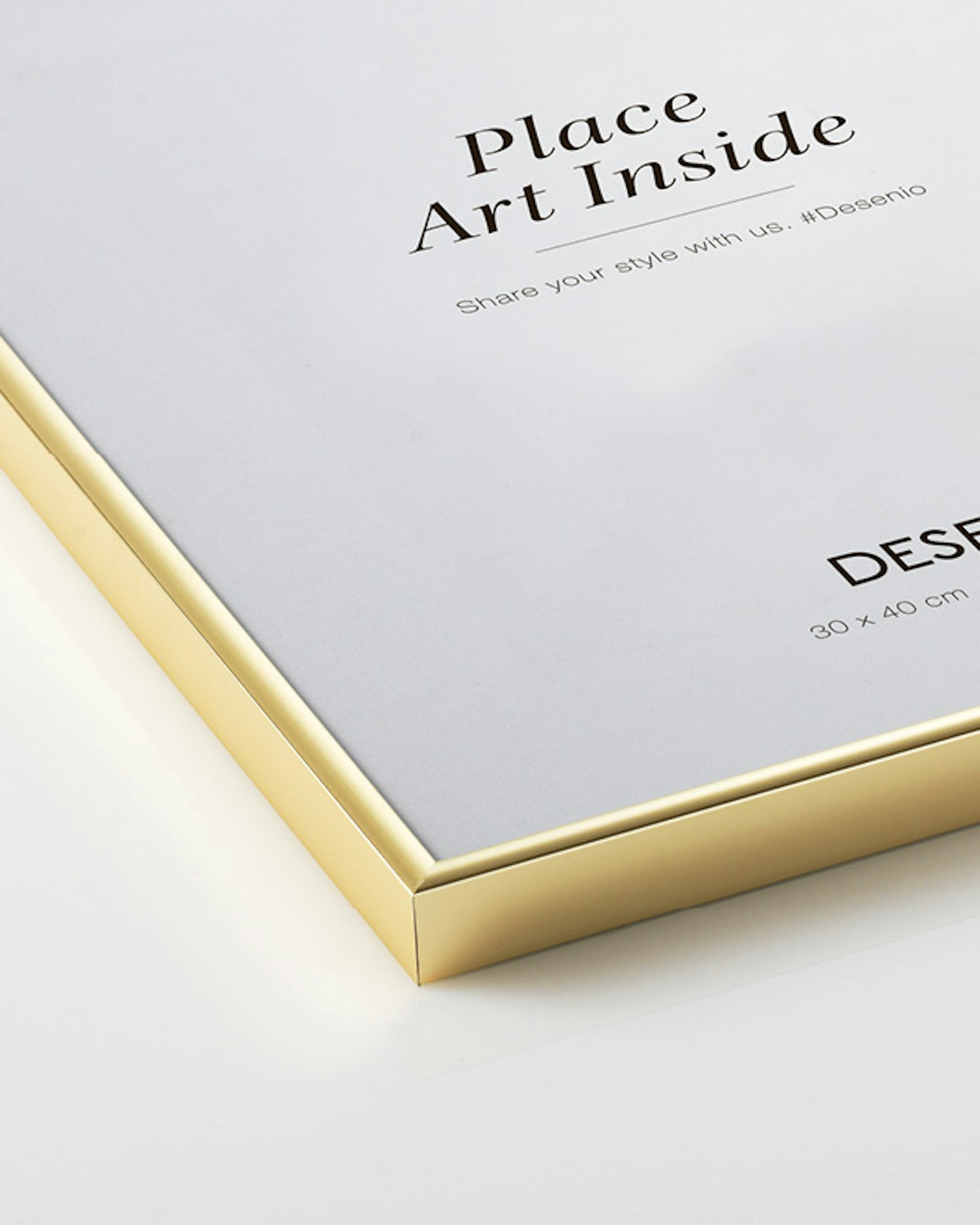 Picture frame Gold, 30x40 - Gold metal frame, 30x40 - desenio.co.uk