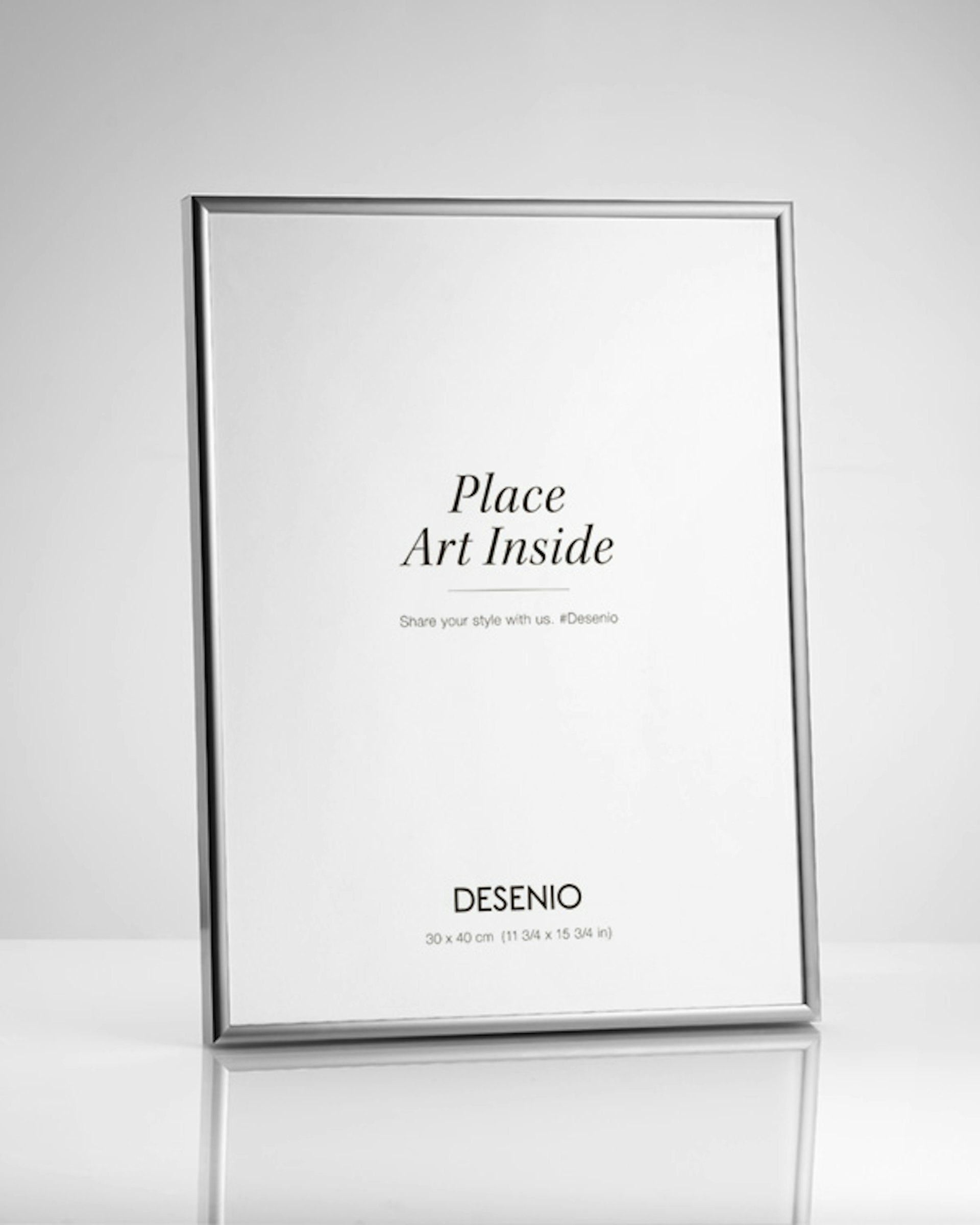Picture frame Silver, 40x50 - Silver metal frame, 40x50 - Desenio.co