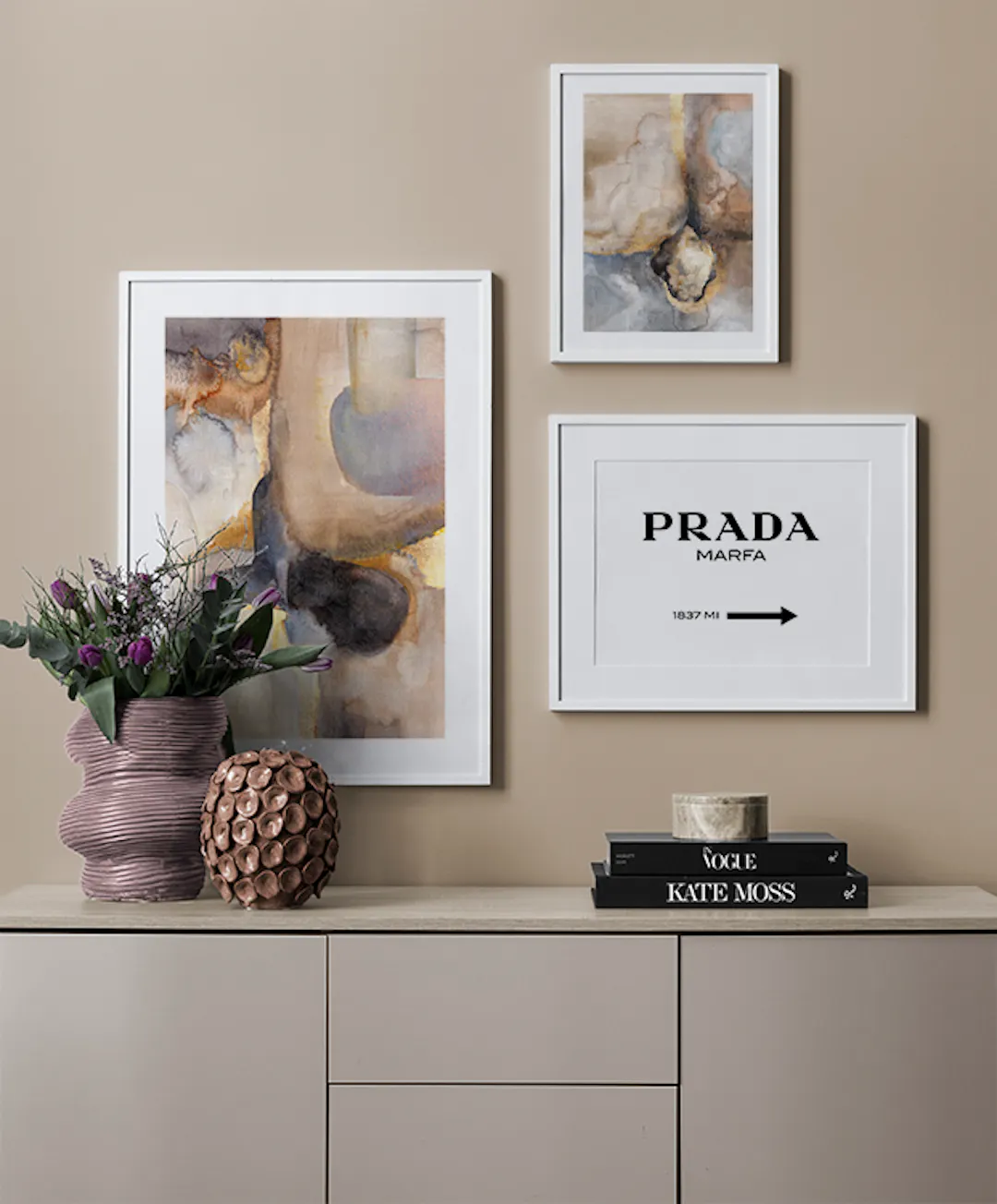 Poster Prada Marfa bord in zwart-wit. Gossip girl fashion poster en ...