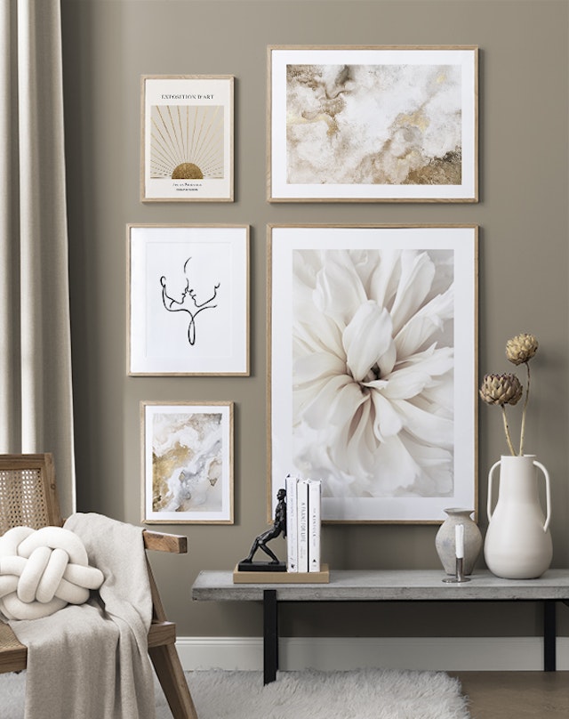 Beige Golden Flow No2 Plakat - Przepływający beż - desenio.pl