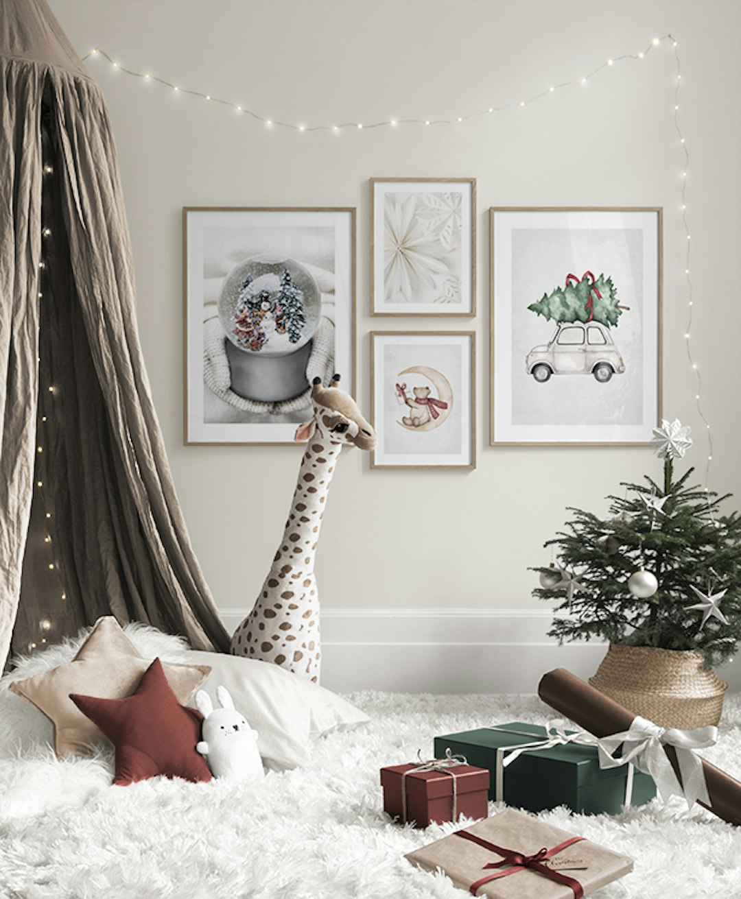 Graphic Snow Flake Poster