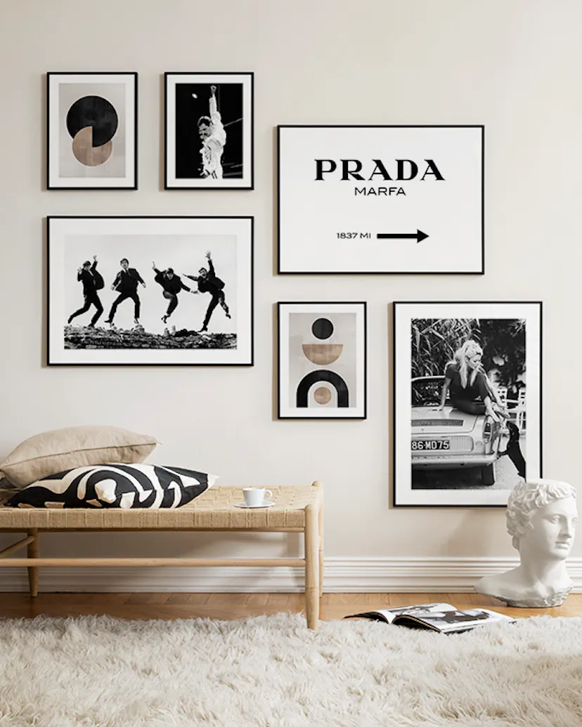 Poster Prada Marfa bord in zwart-wit. Gossip girl fashion poster en ...