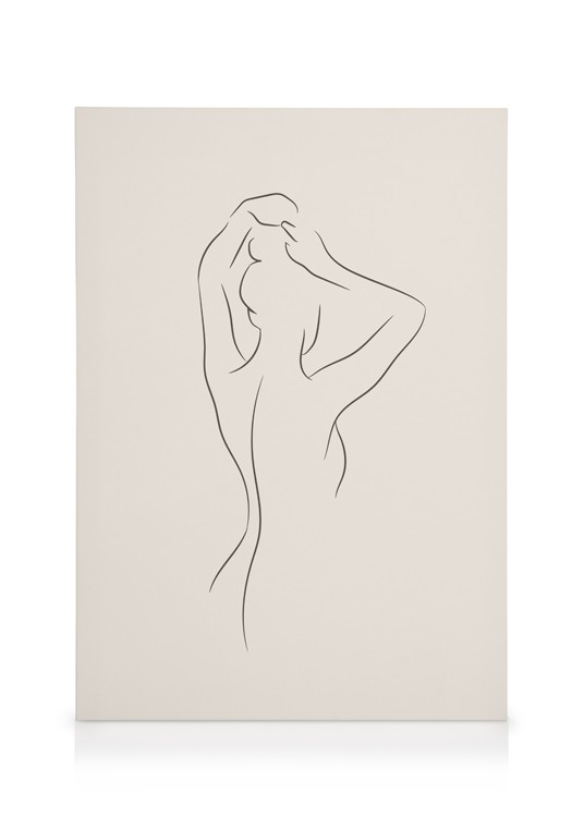 Simple Lines No1 Canvas print - Line art vrouw - Desenio.nl