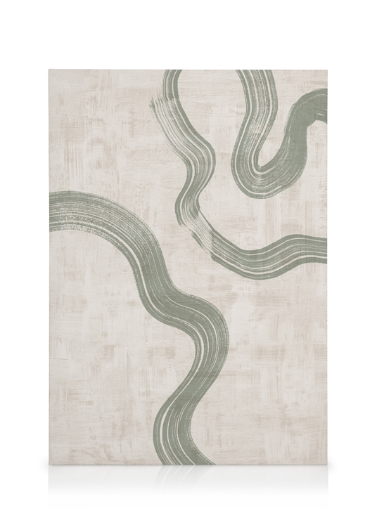 Green Abstraction No2 Canvas print - Groene abstracte wervelingen - desenio.nl