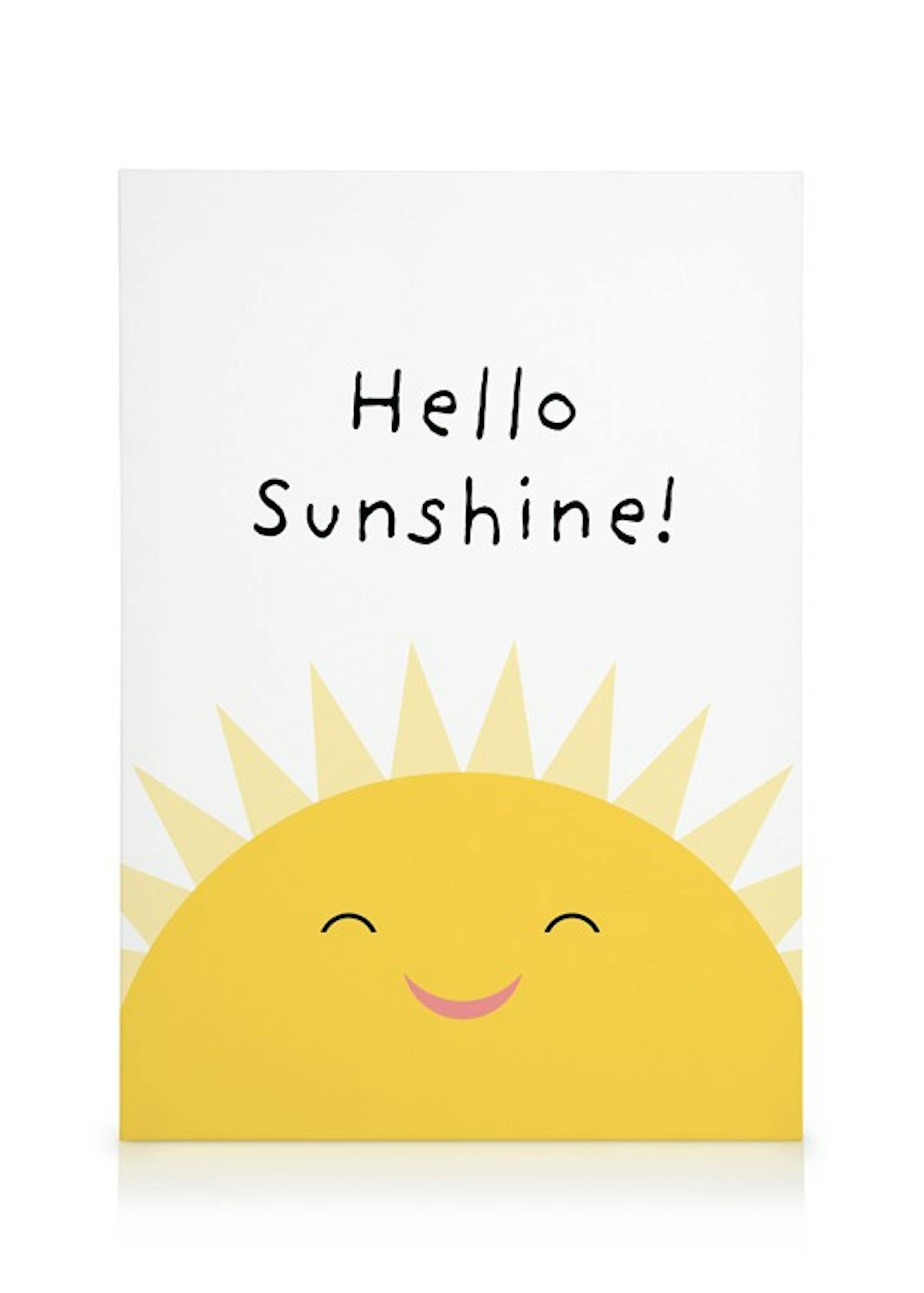 Hello Sunshine Canvas - Smiling sun - desenio.com