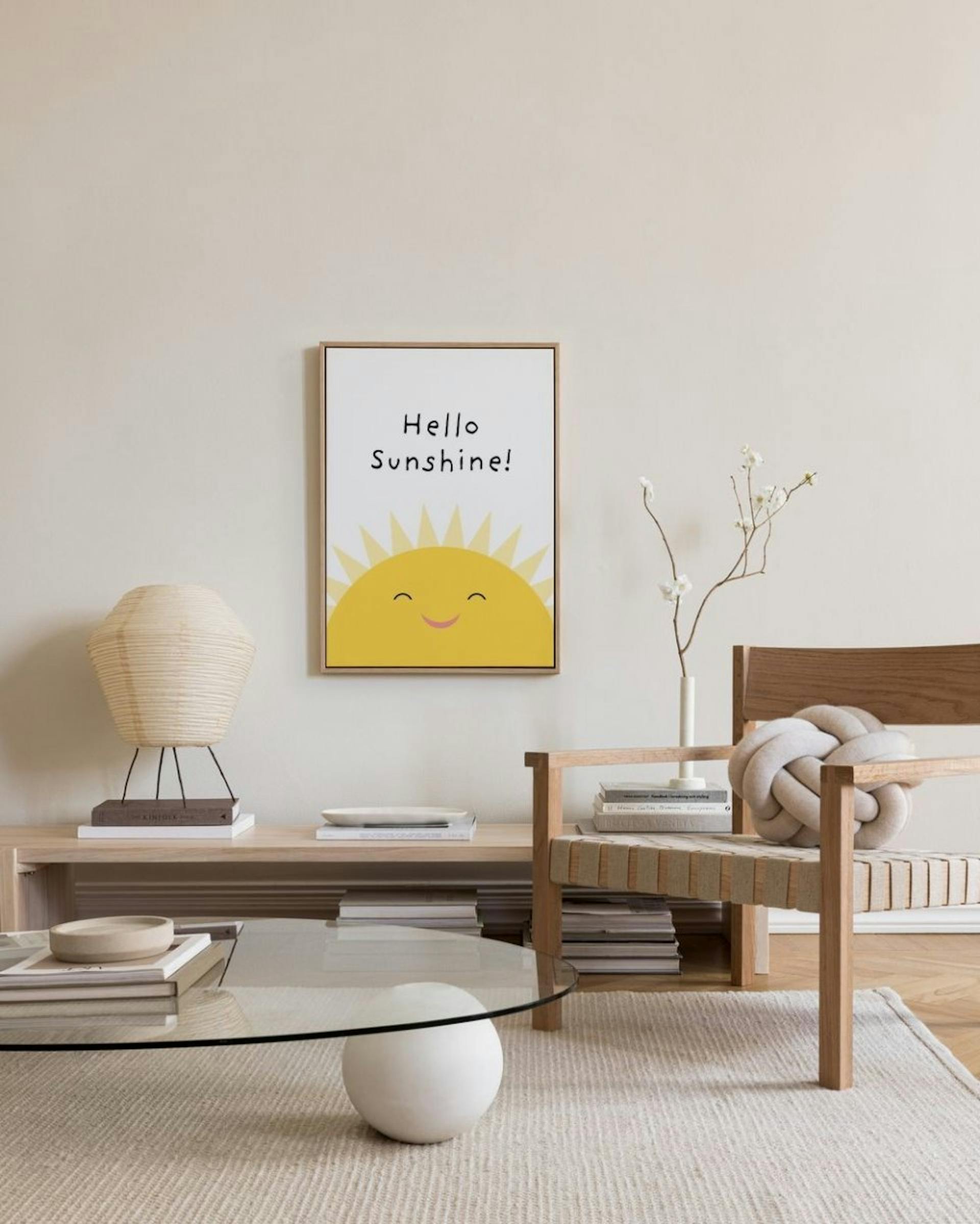 Hello Sunshine Canvas - Smiling sun - desenio.com