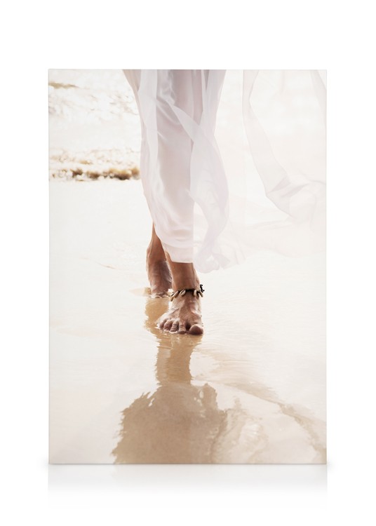 Strolling in the Sand Tableau sur toile - Promenade sur la plage ...