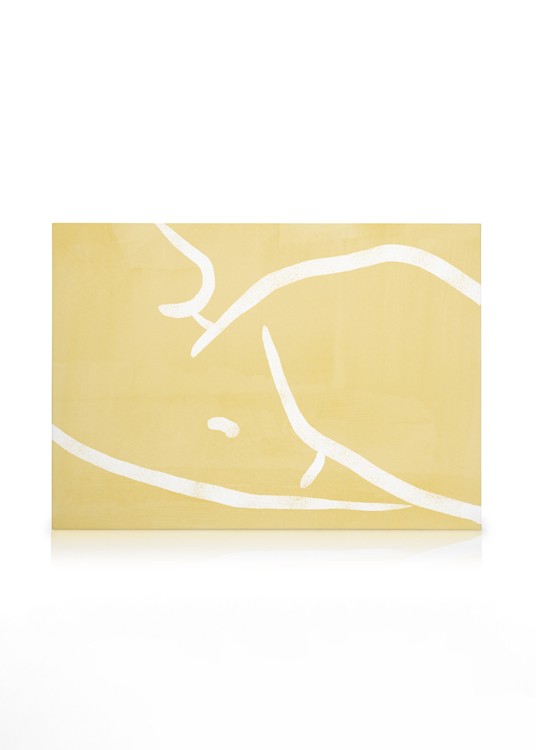 Yellow Body Pose Canvas print - Lichaam in geel - desenio.be