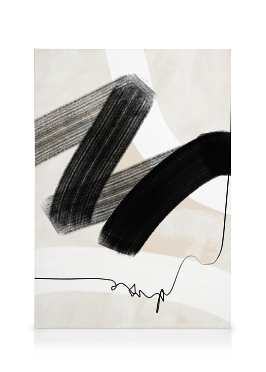Abstract Wave No1 Quadro em tela - Linhas abstratas - Desenio.pt