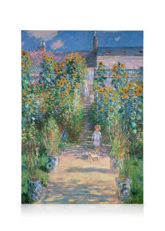 Monet - The Artist's Garden at Vétheuil tableau sur toile - Allée de ...