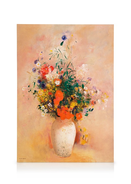 Redon - Vase of Flowers Tableau sur toile - Bouquet de fleurs peintes ...