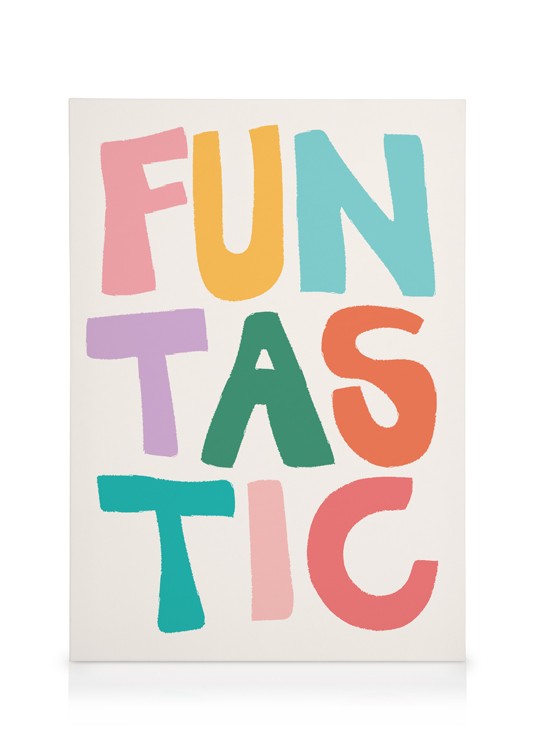 Funtastic Quadro em tela - Letras coloridas - desenio.pt