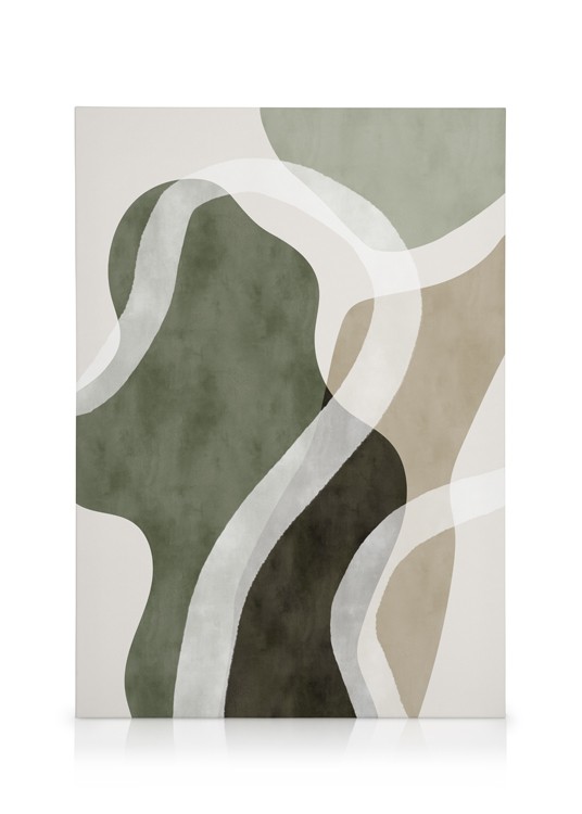Abstract Green Shapes No1 Tableau sur toile - Vert abstrait - desenio.fr