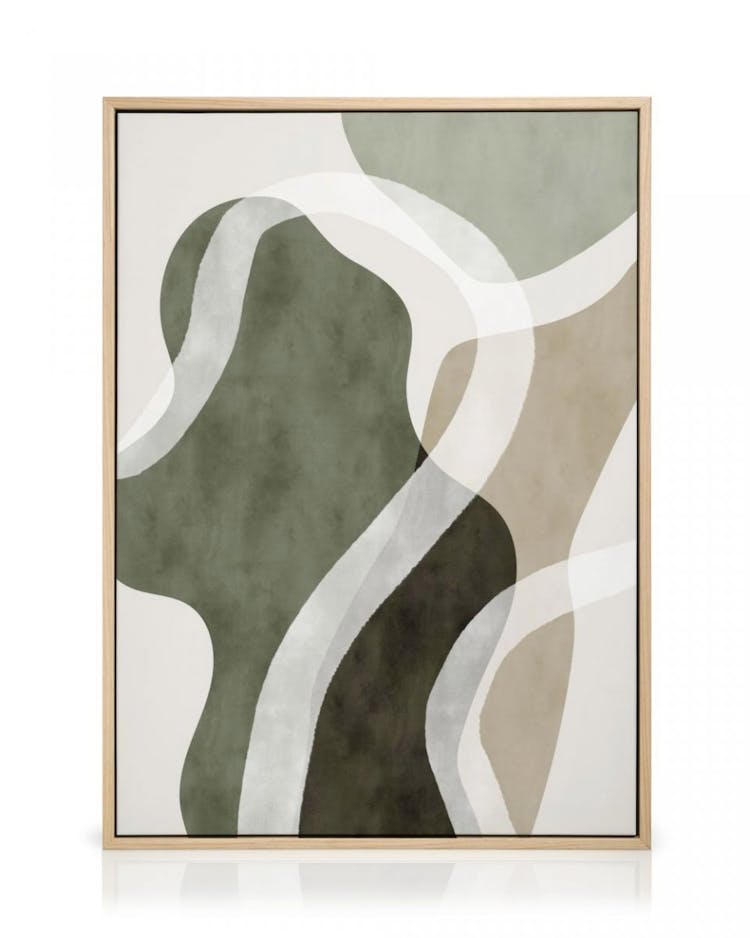 Abstract Green Shapes No1 Tableau sur toile - Vert abstrait - desenio.fr