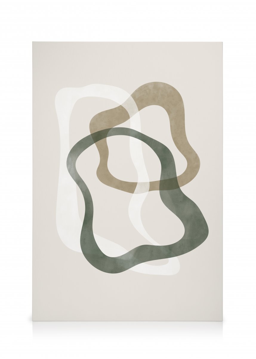 Abstract Green Shapes No2 Tableau sur toile - Forme abstraite verte ...