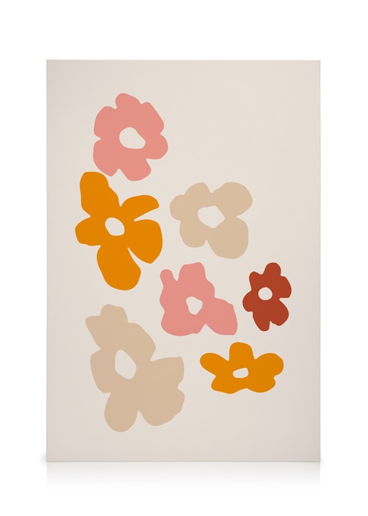 The Floral Cut-Outs Canvas print - Papierknipsels bloemen - desenio.nl
