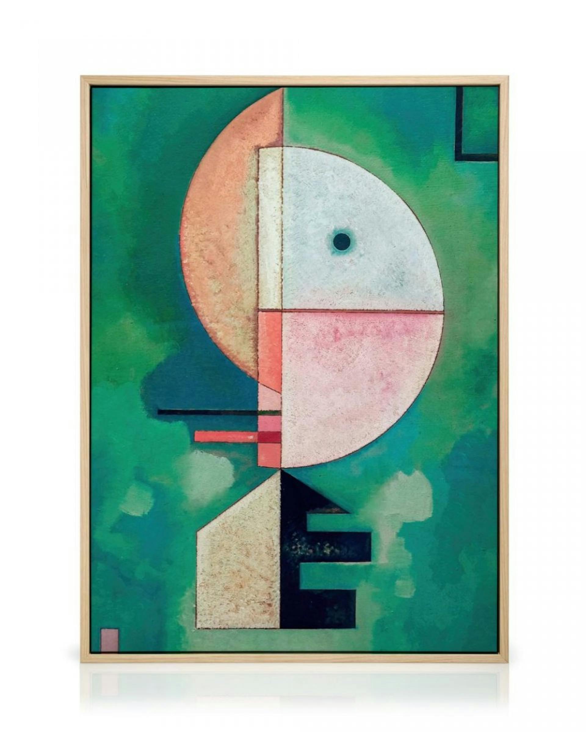 Kandinsky - Upward Canvas - Green abstract face - desenio.com