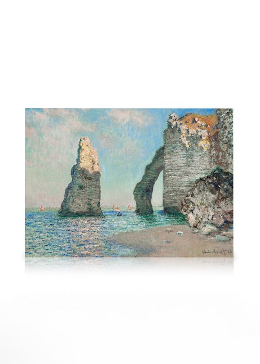 Monet - The Cliffs at Étretat canvas - Monet painting of cliffs ...