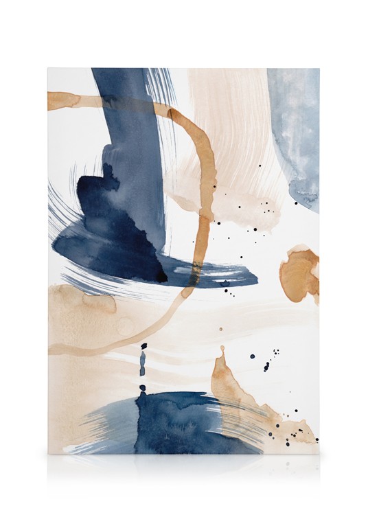 Abstract Blue Brushes No1 Tela