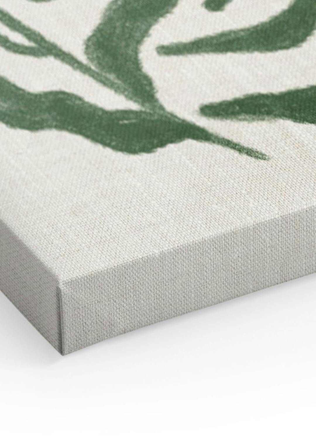 Green Botanical on Linen Canvas print