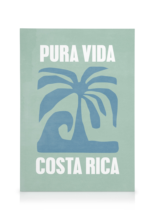 Graphic Costa Rica Canvas