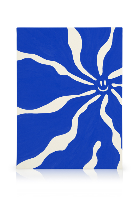 Happy Blue Flower Toile