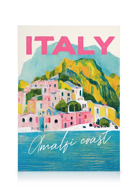 SipCircle - Italy Amalfi Pastel Coast Toile