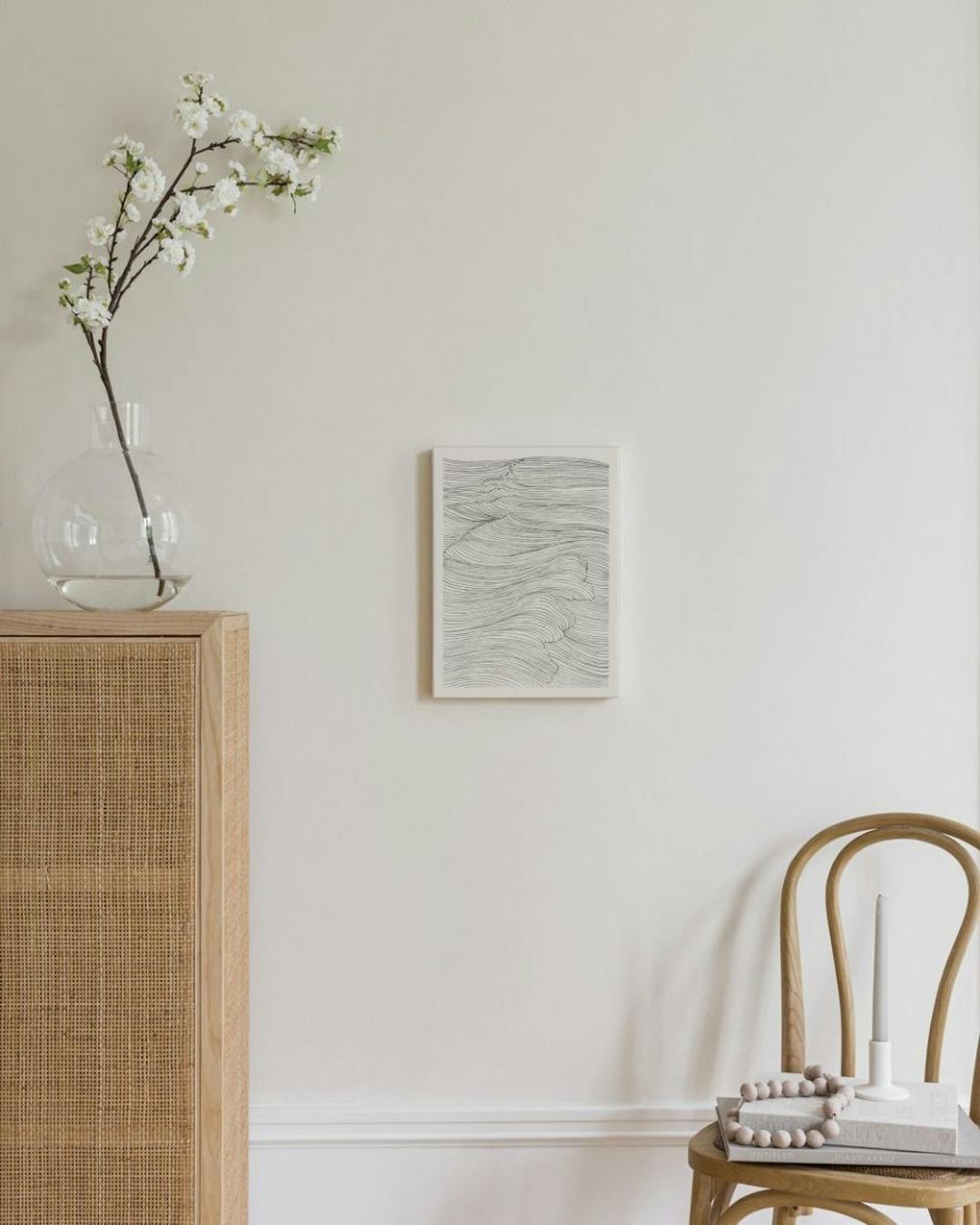 Waves in Line Canvas