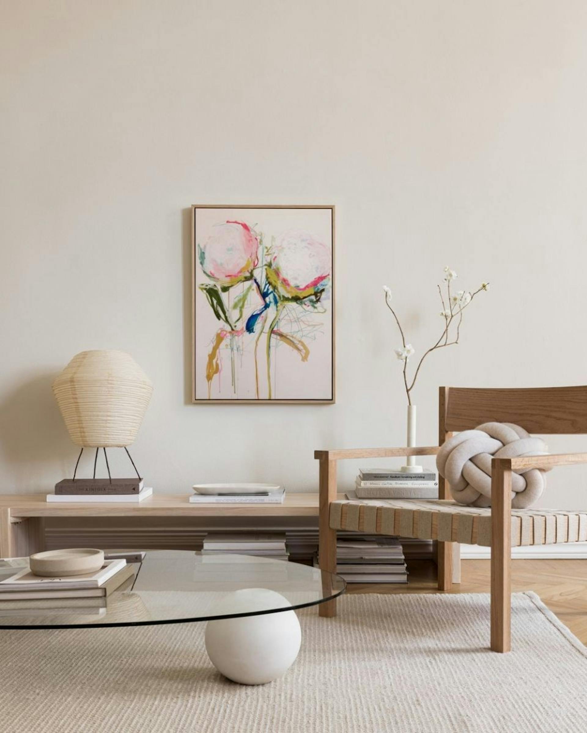 Artsy Peonies No1 Canvas