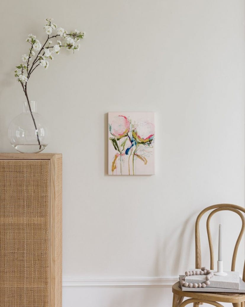 Artsy Peonies No1 Canvas