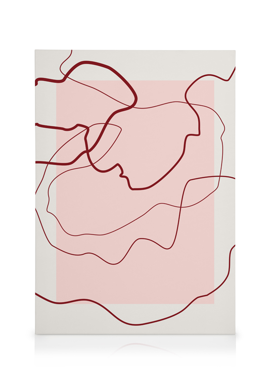 The Print Republic - Abstract Red Lines Canvas