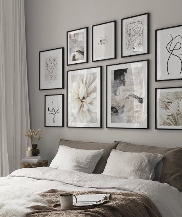 Line Art gallery walls