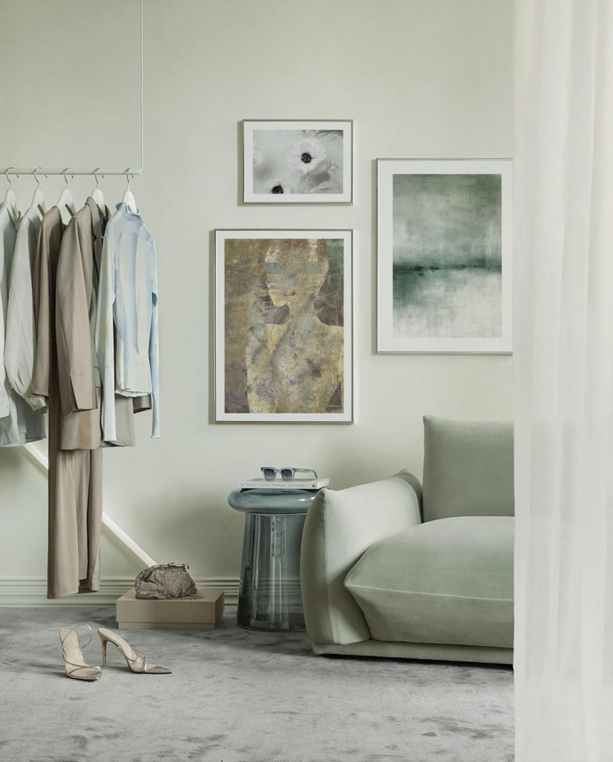 Abstract Scenery Green No2 Poster - Groen abstract schilderij - desenio.nl