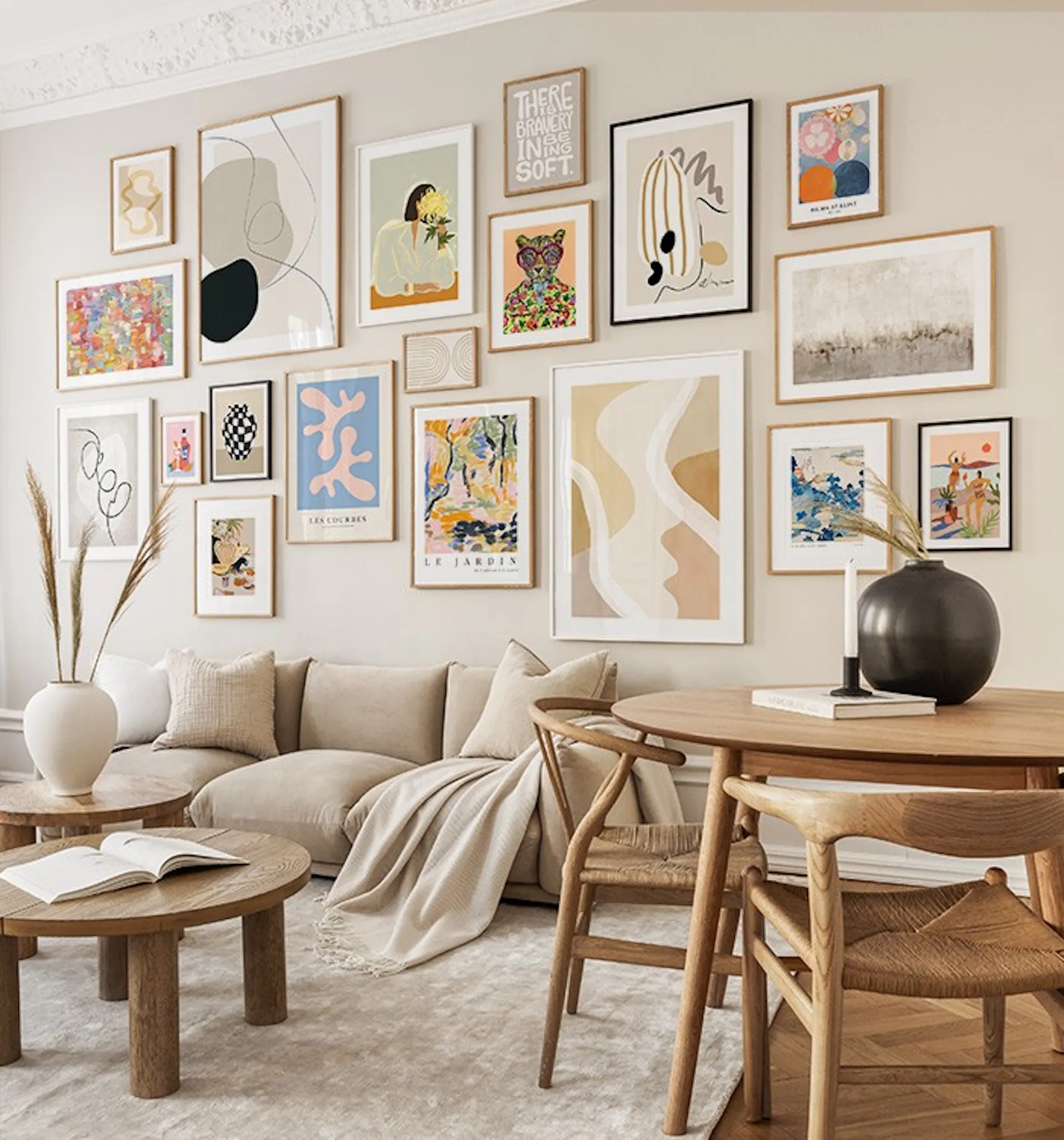 Big Art Mix gallery wall