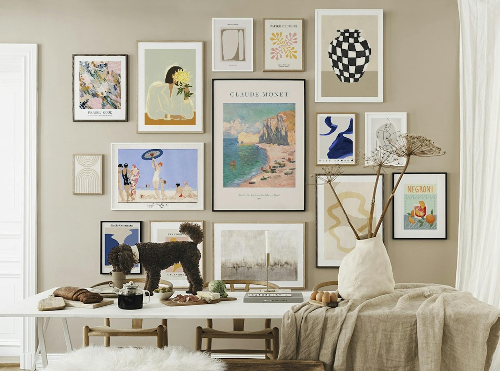 Colorful Mix gallery wall