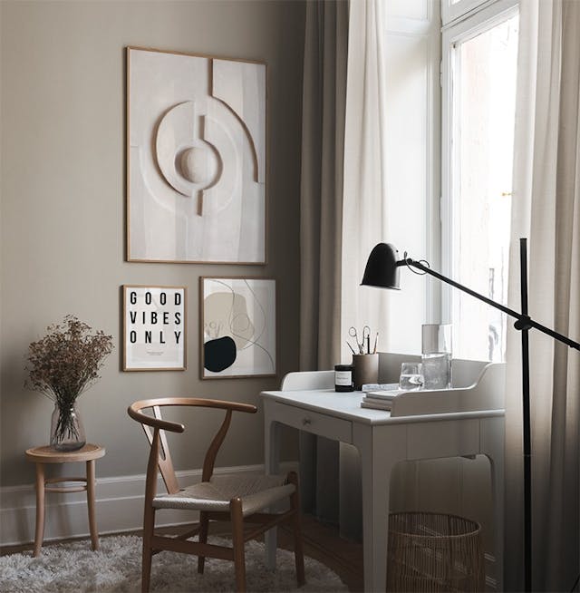 Beige Texture Art No1 Poster