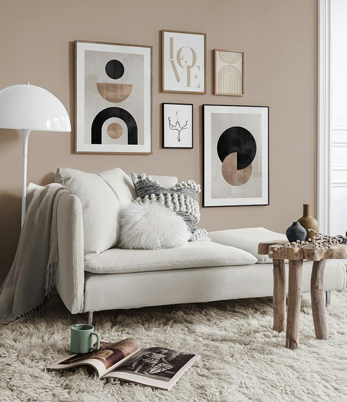 Love Beige Poster - Poster testo - desenio.it