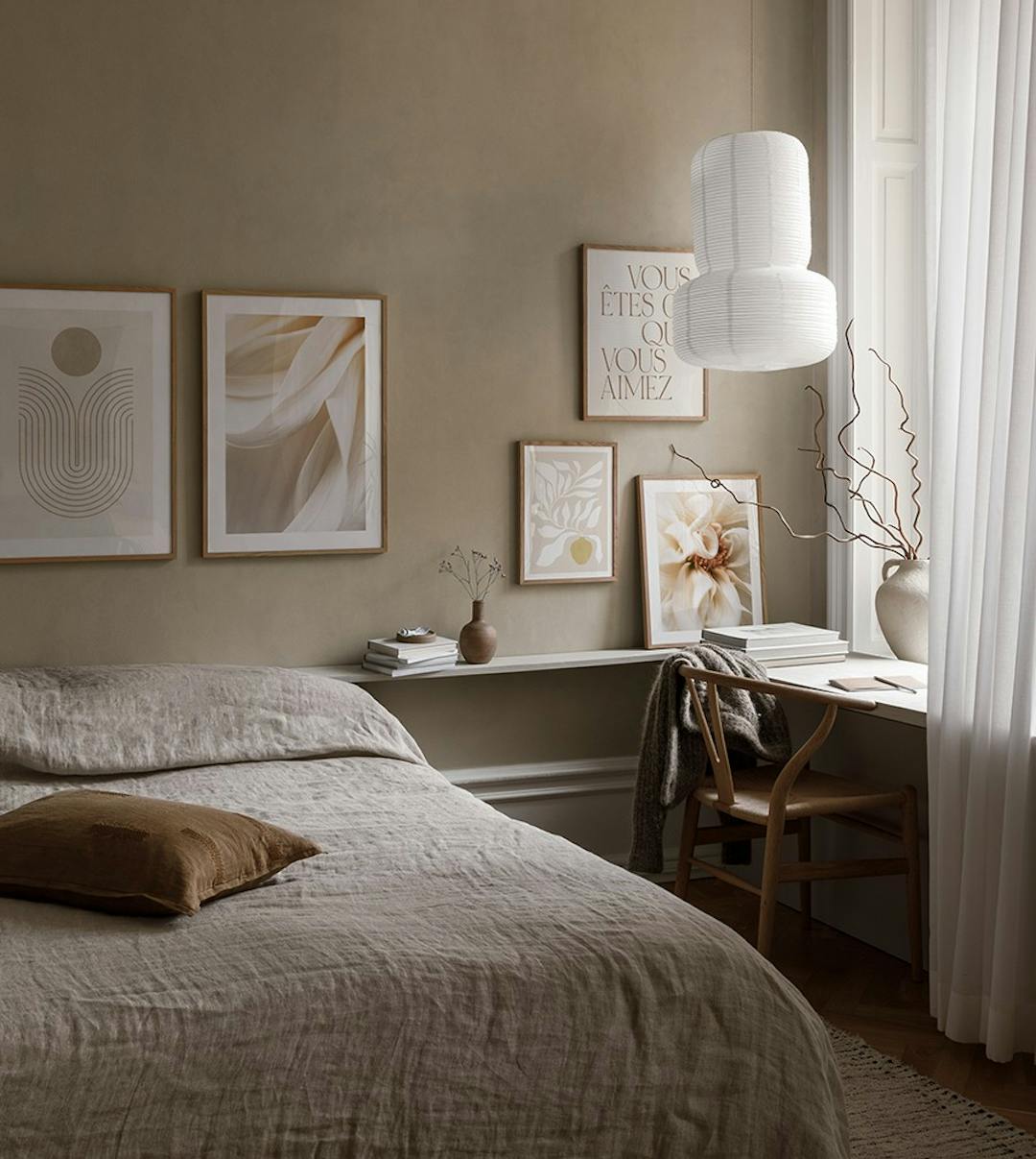 Warm Shapes gallery wall