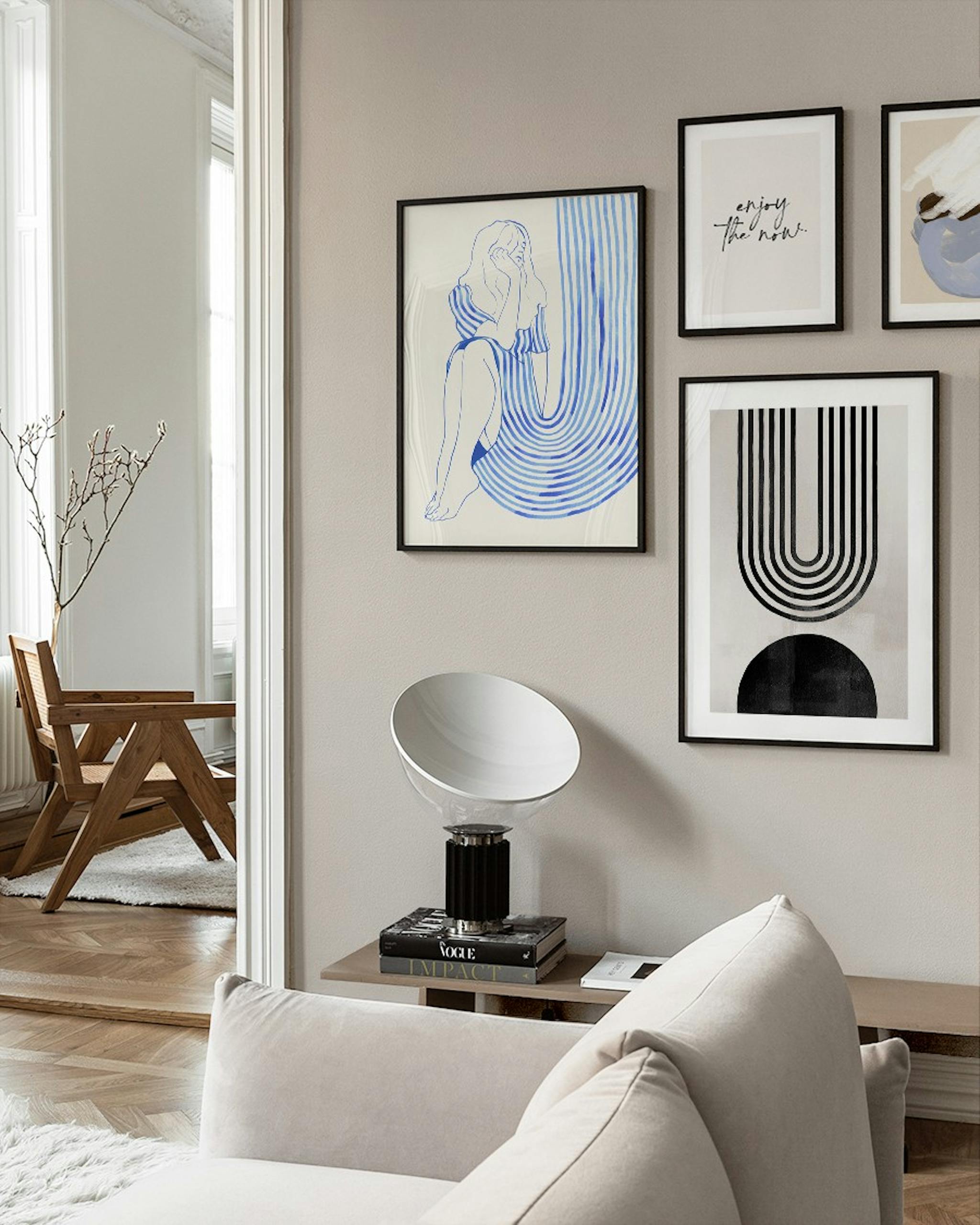 Follow The Lines gallery wall