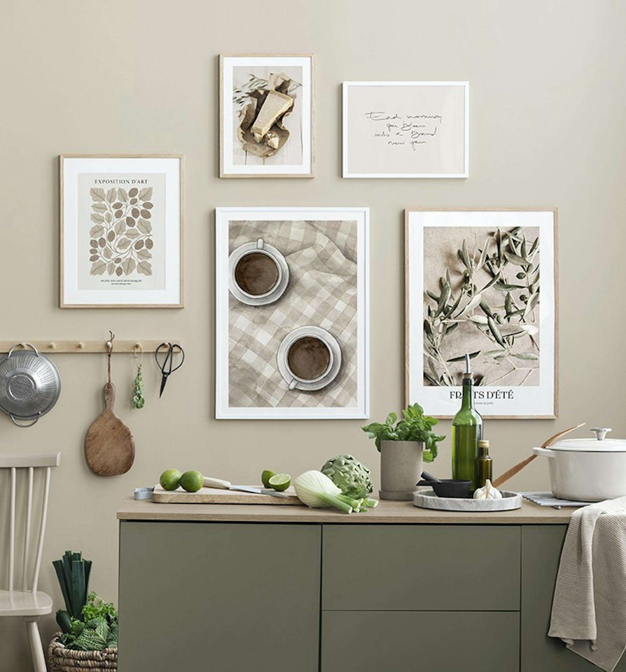Inspirational Kitchen gallery wall