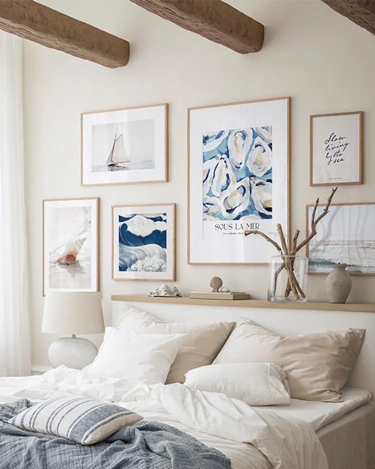 Seaside Art gallery wall