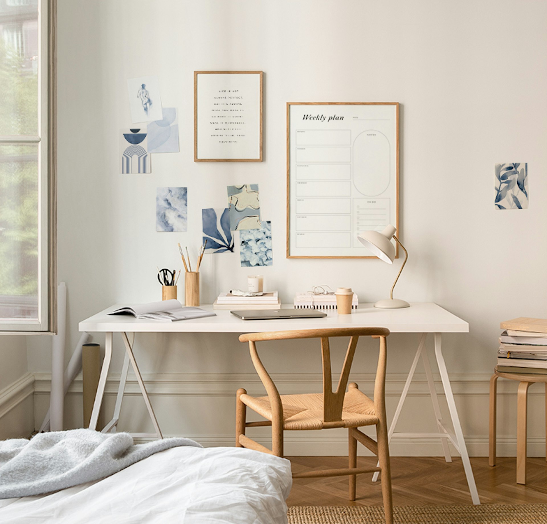 Weekly Planner Poster - Λευκό εβδομαδιαίο planner - desenio.gr