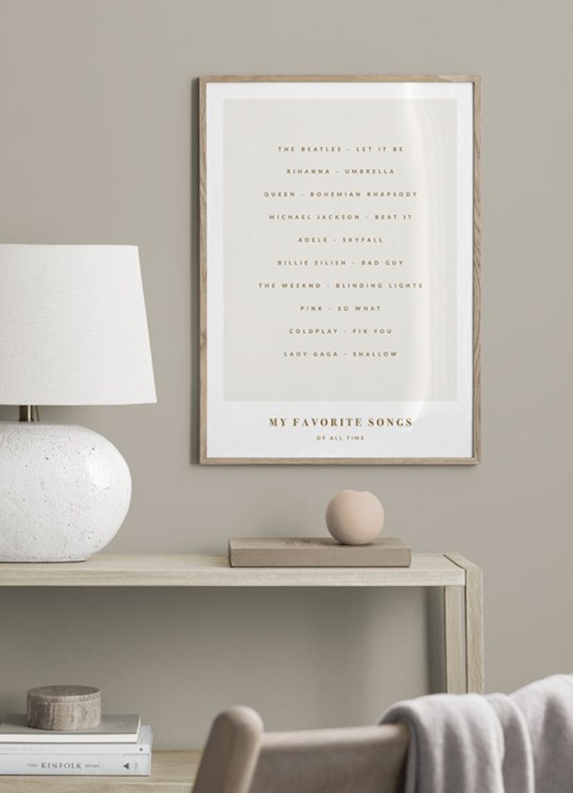 My Favorite Songs Beige Personal Poster