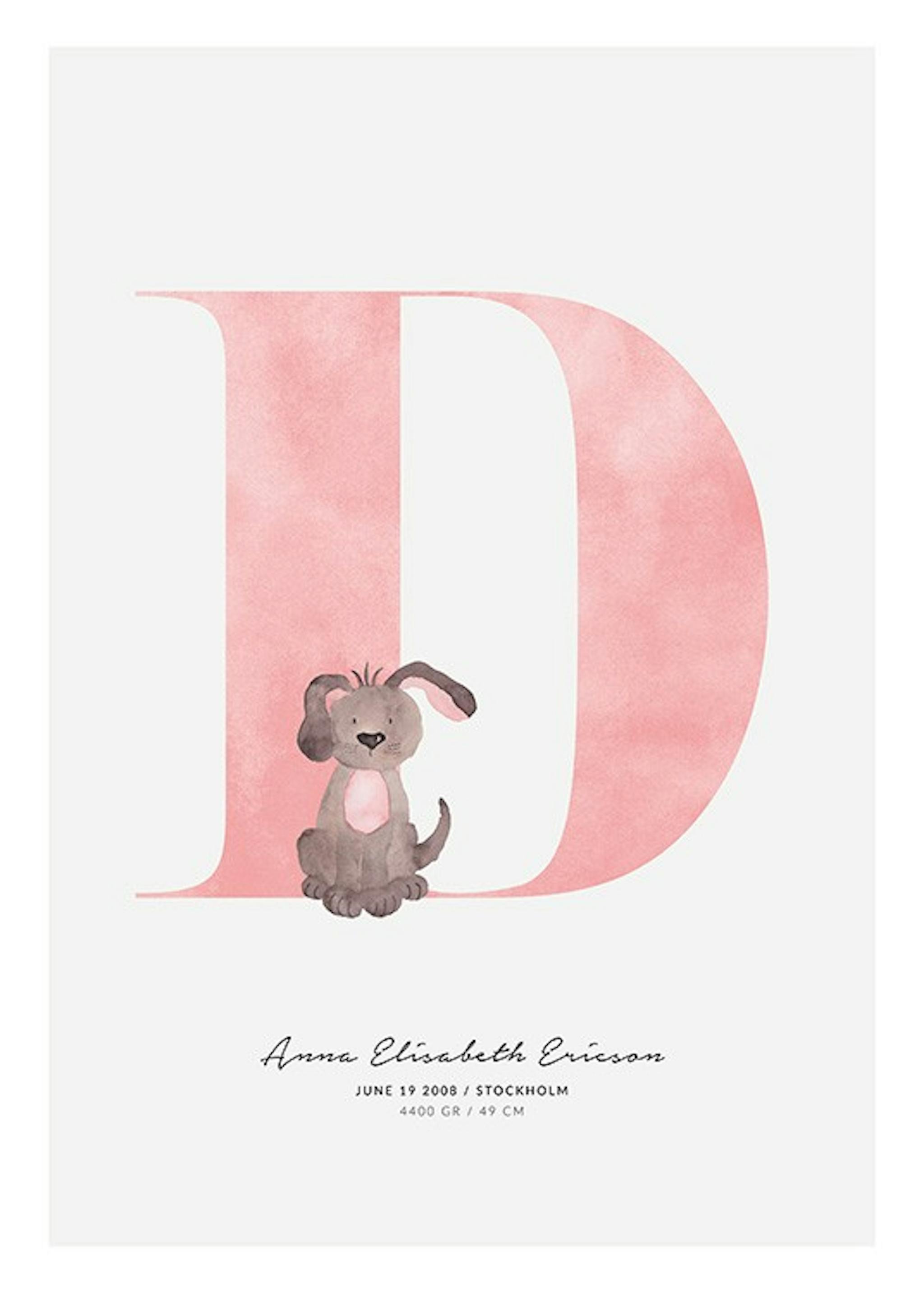Kids Letter D Personal Poster