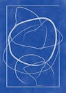 The Print Republic - Abstract Blue Lines Poster