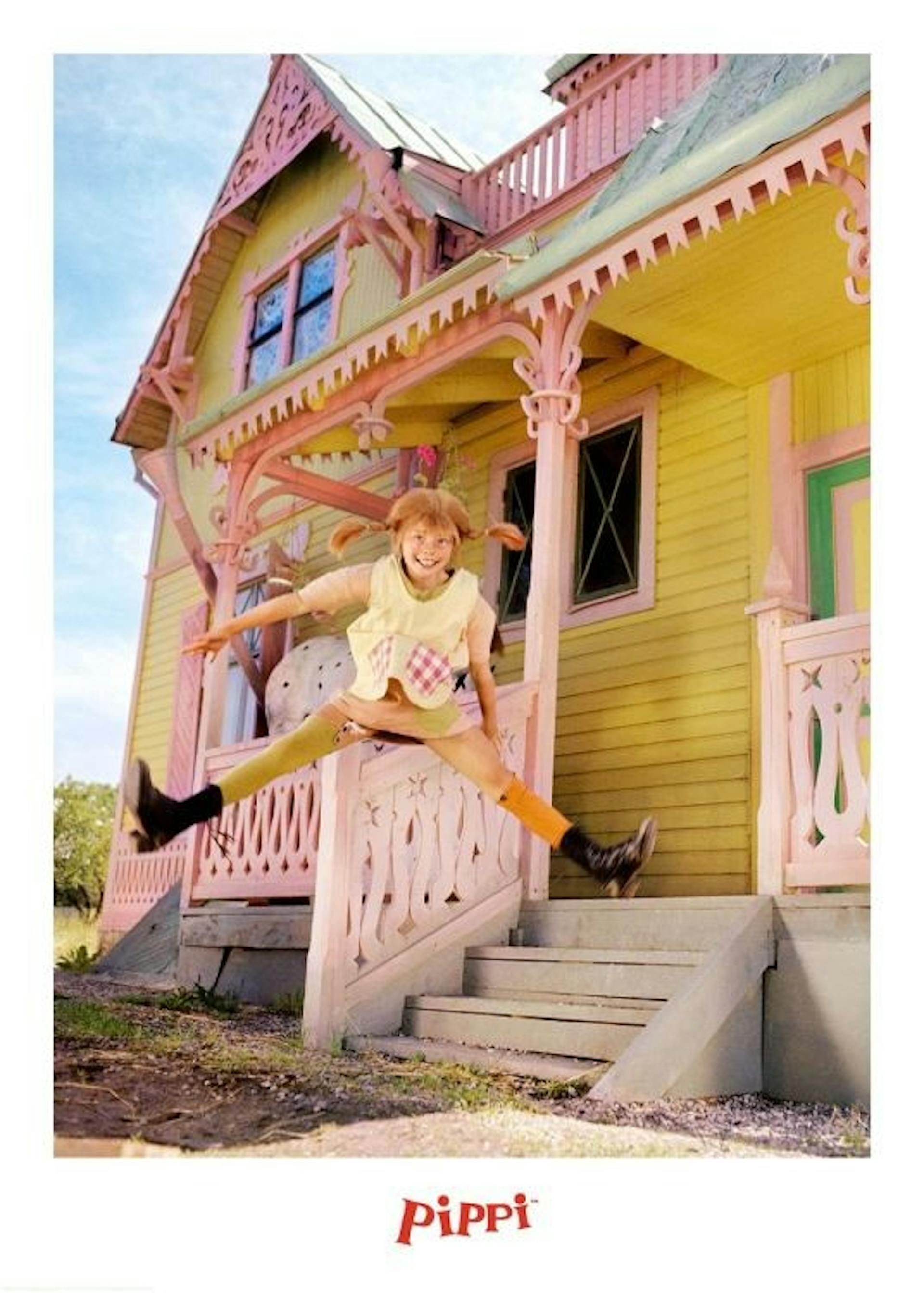 Pippi Longstocking Jumping Poster