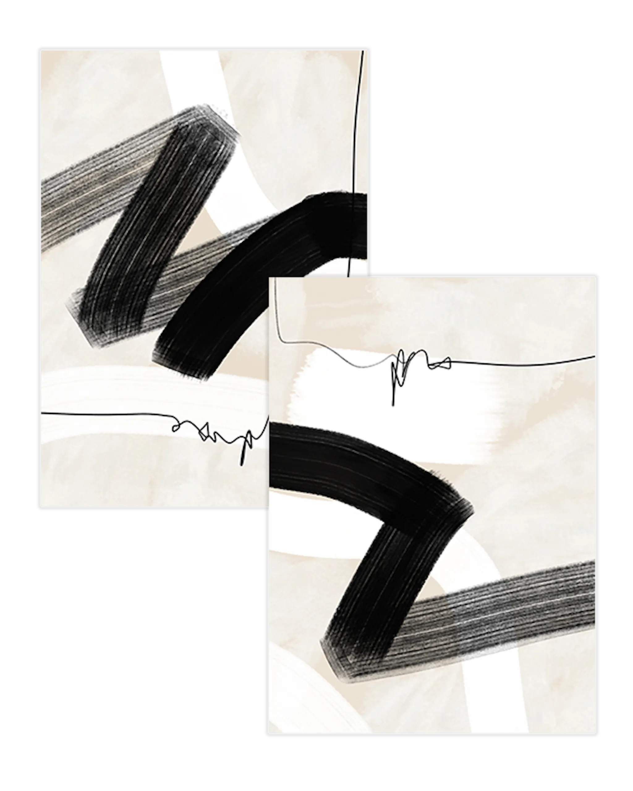 Abstract Wave Duo Poster pack